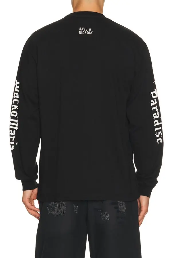 WACKO MARIA Washed Heavy Weight Crew Neck Long Sleeve Tee Shirt Type 1