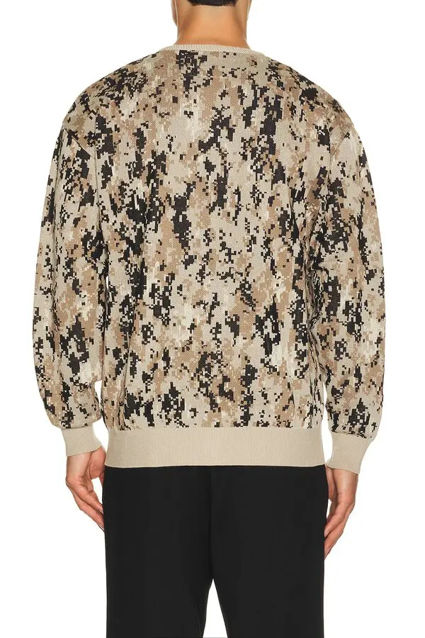 WACKO MARIA Digital Camo Jacquard Cardigan