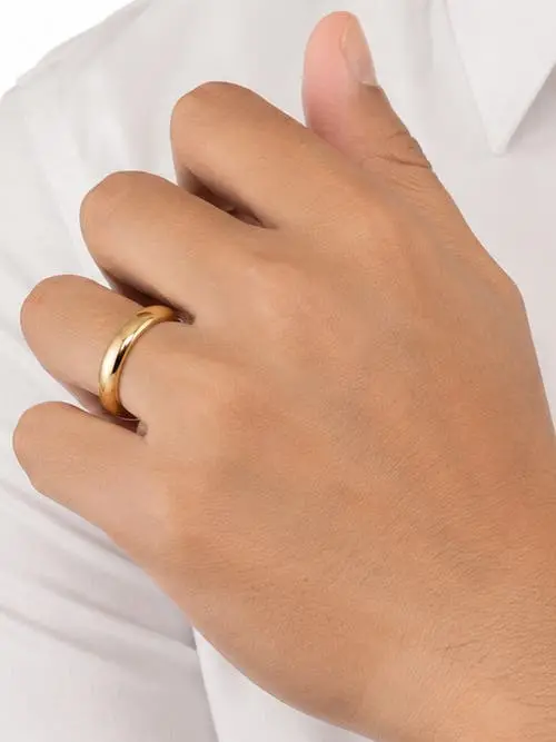 DEVATA 4mm Dome Forever Band Ring In 14k