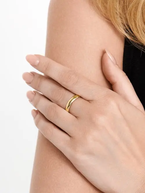 DEVATA 4mm Classic Dome Band Ring In 14k