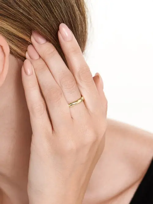 DEVATA 14k Classic Dome Band Ring