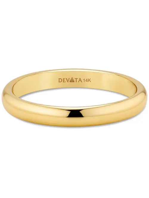 DEVATA 14k Classic Dome Band Ring