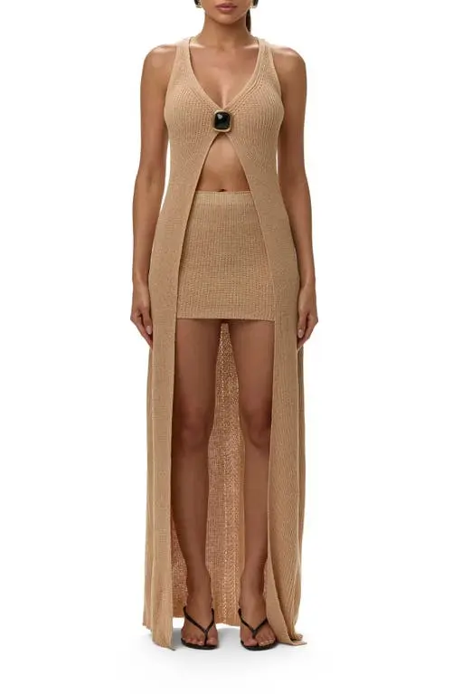 Naked Wardrobe Long Knit Vest
