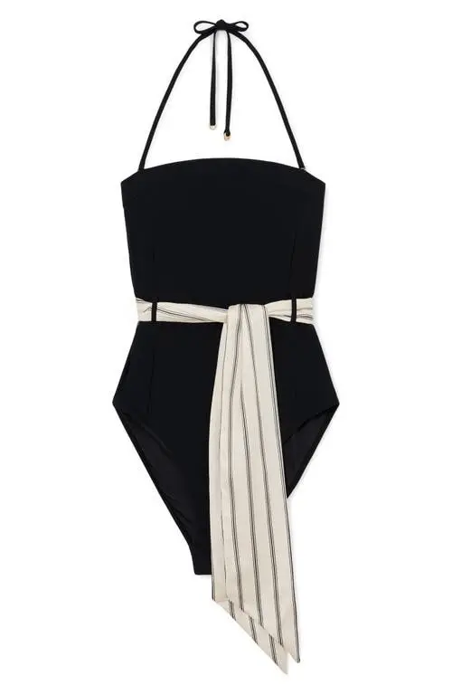 REISS Etienne Belted Bandeau One-piece Swimsuit