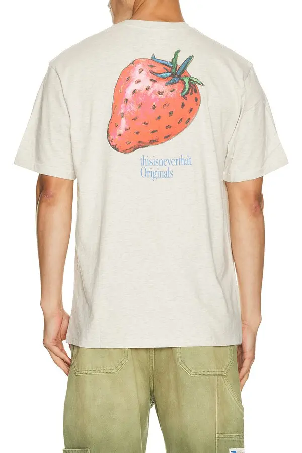 THISISNEVERTHAT Strawberry Tee In Light Grey