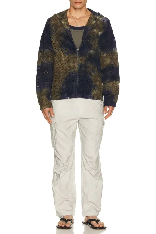 THISISNEVERTHAT Crochet Knit Zip Hoodie