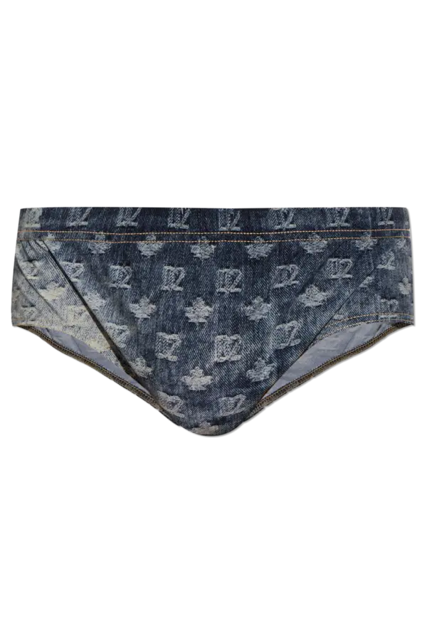 Dsquared2 Monogram Swim Briefs - Navy Blue