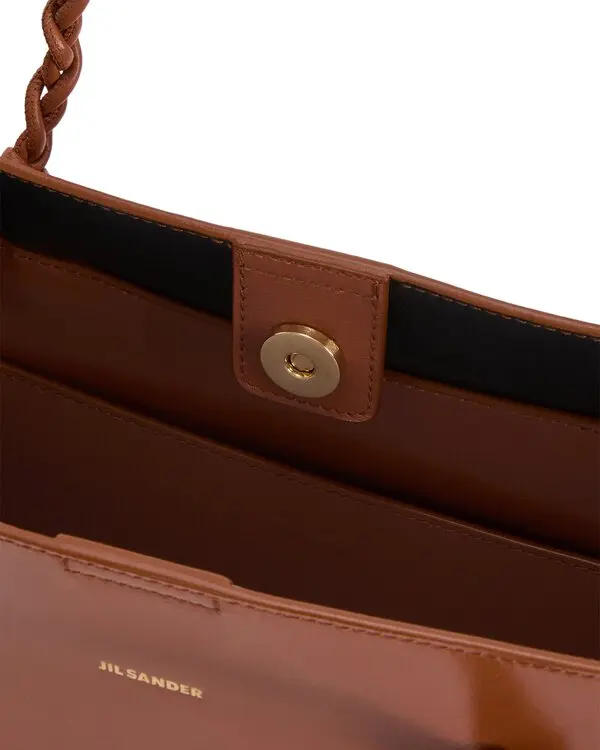 JIL SANDER Tangle Large Leather Tote Bag - Tan