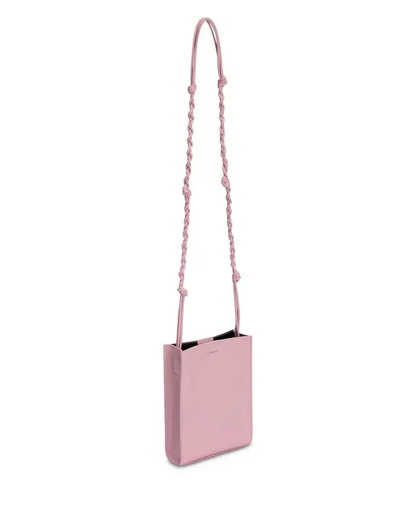 JIL SANDER Tangle Leather Shoulder Bag - Neon Rose