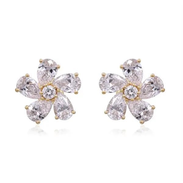 MYGEMMA 2.7 Ctw Yellow Gold Lab-grown Diamond Earrings - Yellow_gold