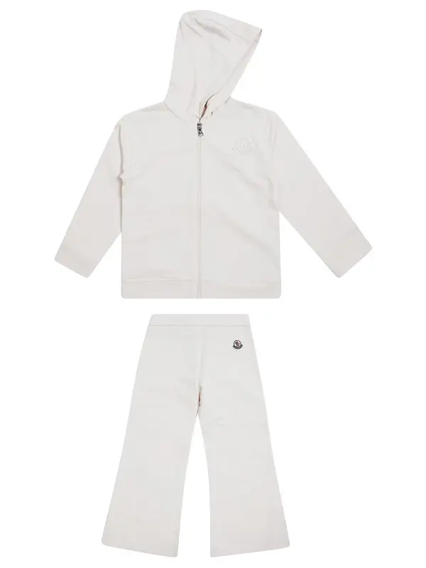 Moncler Zip-up Hooded Jacket And Wide-leg Pants Set