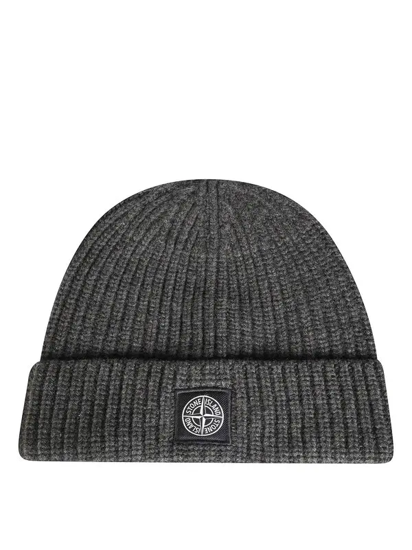 Stone Island Stone-effect Knit Beanie For