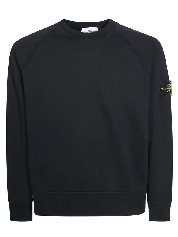 Stone Island Stone-heavy Cotton Sweatshirt - Nero