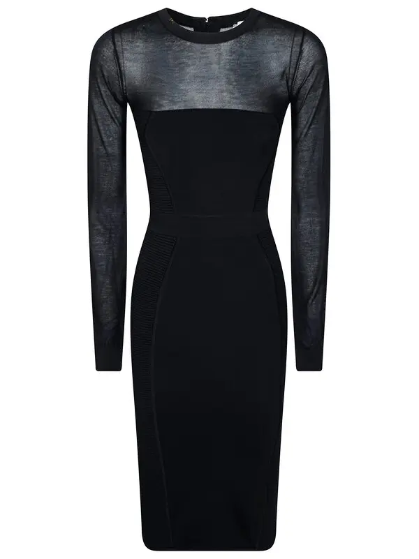 Elisabetta Franchi Long Sleeve Sweater Gown
