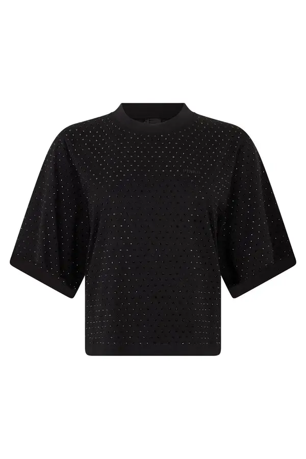 Pinko Cotton Rhinestone Short-sleeve T-shirt