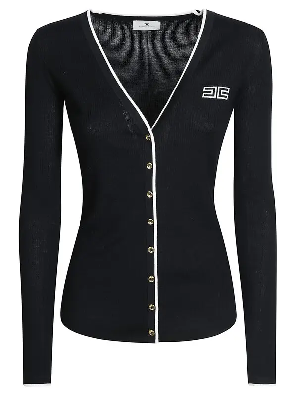 Elisabetta Franchi Fine Knit Sweater - Nero