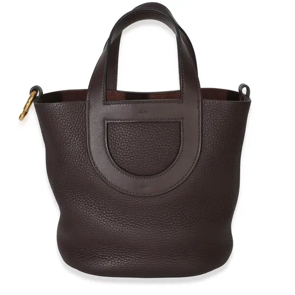 Hermès Rouge Sellier Clemence Swift In-the-loop 18 Ghw - Brown