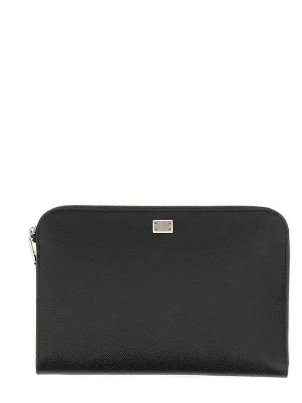 Dolce & Gabbana Leather Pouch - Nero
