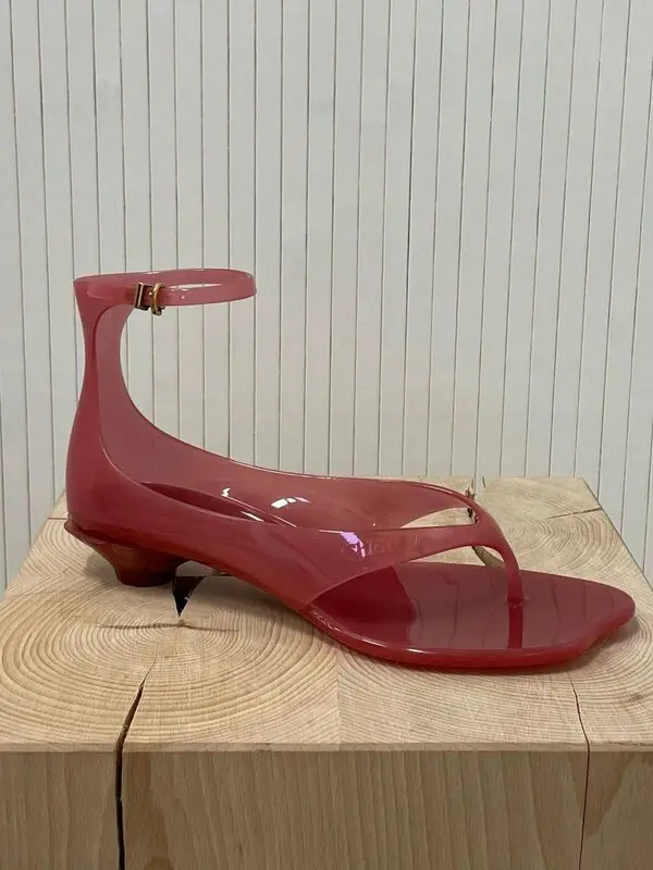 Chloé Strappy Sandals With Candy-tone Leather Accents - Candypink