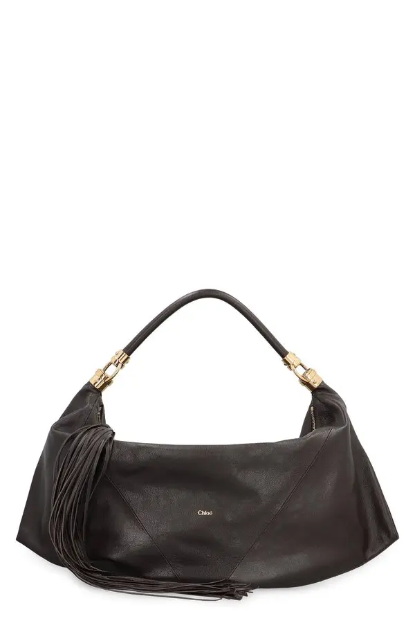 Chloé Small Canvas Tote Handbag With Leather Details And Removable Shoulder Strap - Brown