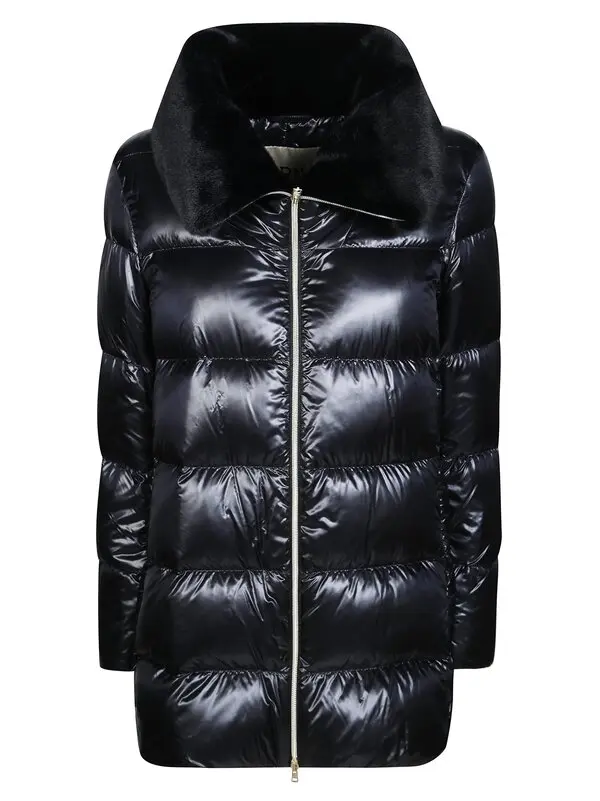 Herno A-shape Ultralight Nylon Faux-leather Jacket For