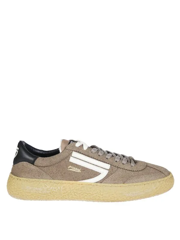 PURAAI Vintage Hairy Microsuede Sneaker - Beige