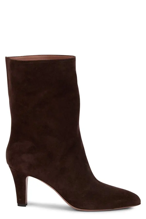 Paris Texas Suede Pointed Toe Stiletto Boots - Brown