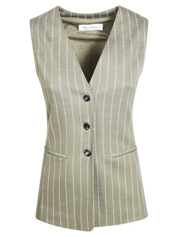 Max Mara Tailored Gilet Vest - Beige