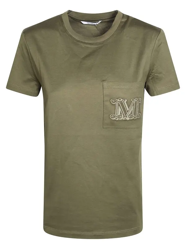 Max Mara Papaia Crewneck T-shirt With Pocket Detail