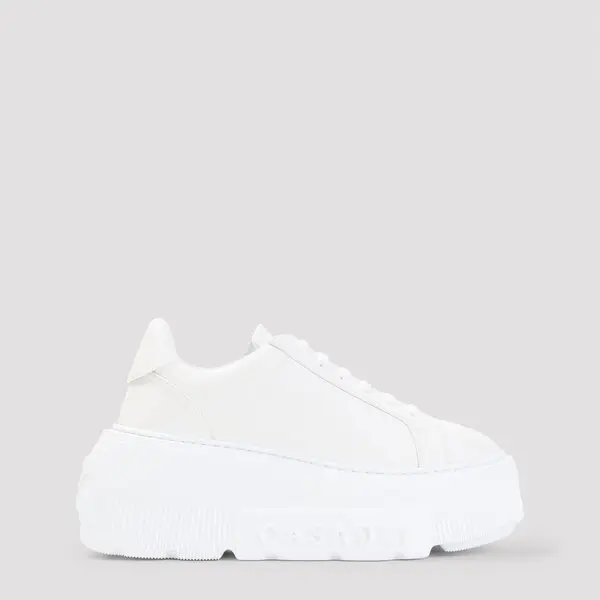 Casadei Leather Sneakers With Platform Heel - White
