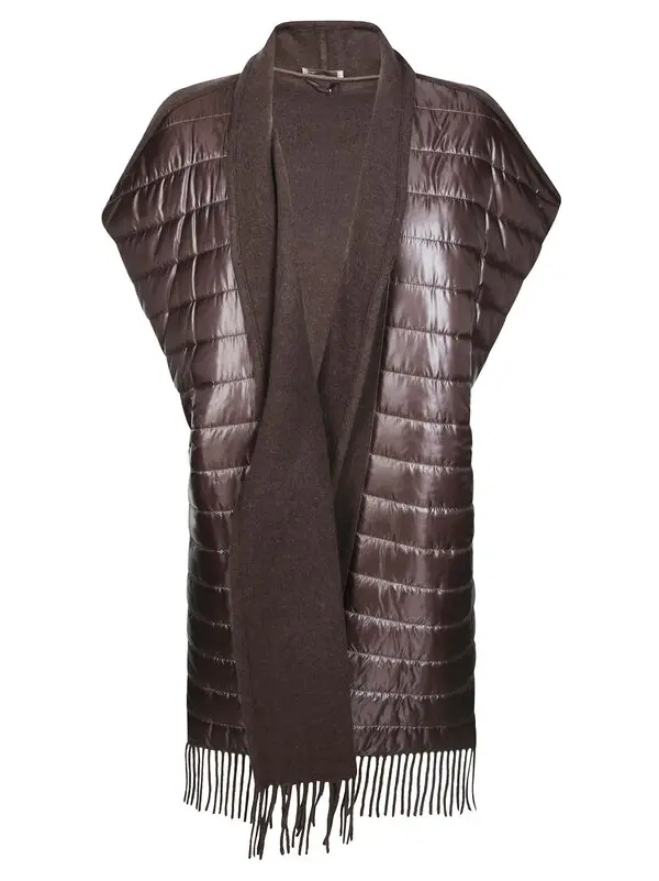 Herno Ultralight Poncho Gilet With Textured Detail