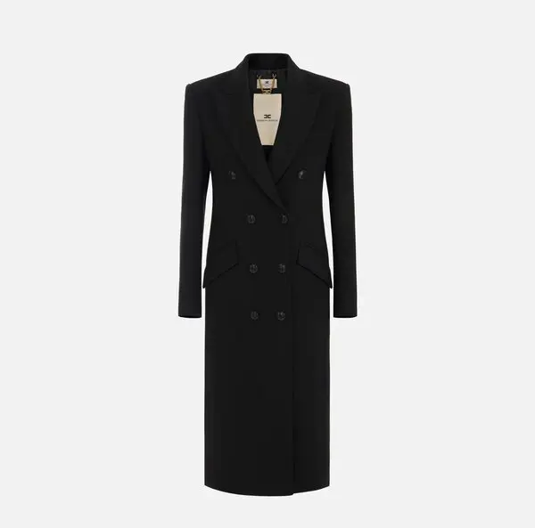 Elisabetta Franchi Double Breasted Tailored Jacket - Nero