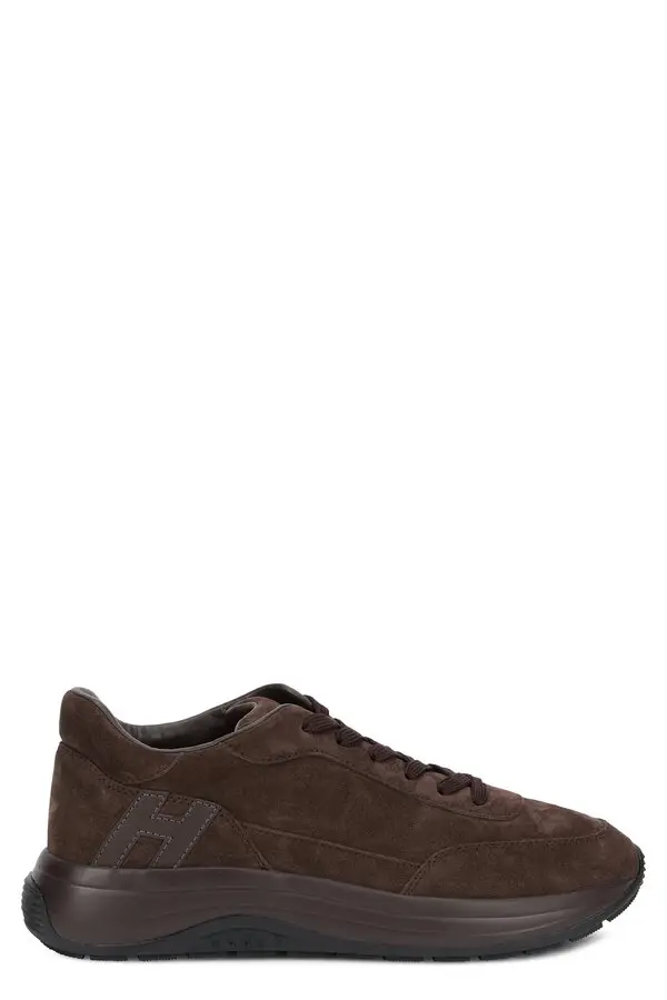 Hogan Mini Suede Low-top Sneaker For - Brown