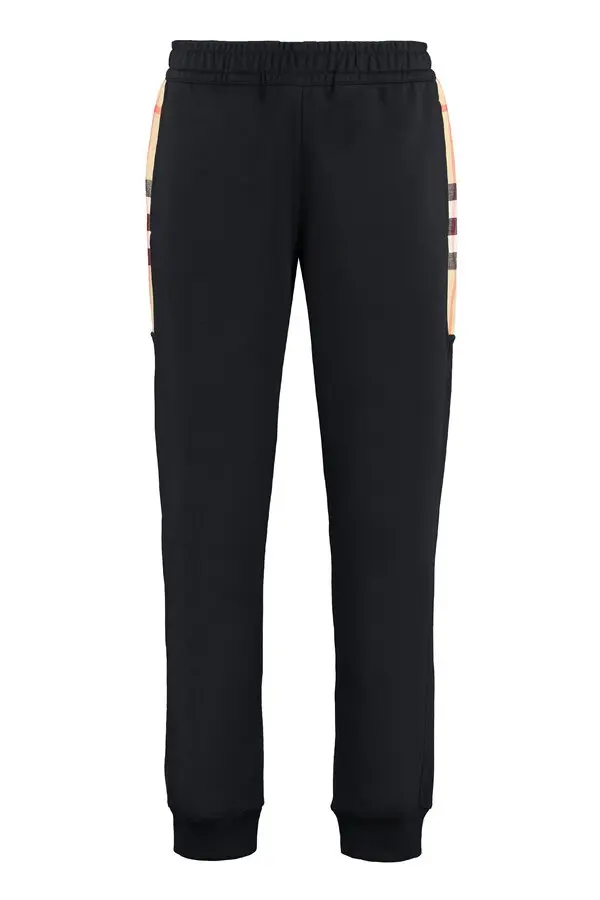 Burberry Drawstring Waist Track Pants With Tartan Print Detail