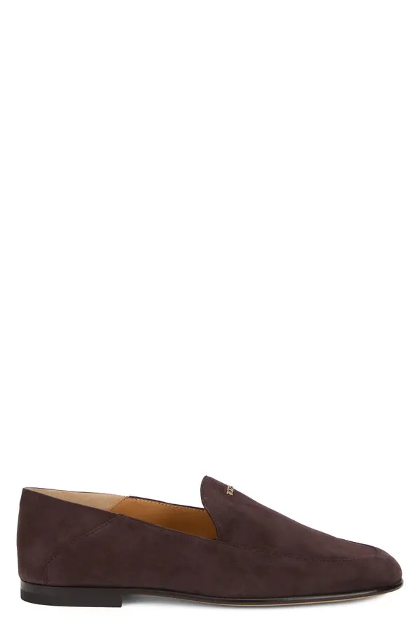 TOD`S Tod's Dark Leather Logo Loafers