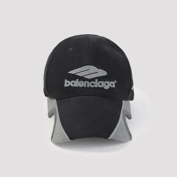Balenciaga American Football Cotton Cap - Black