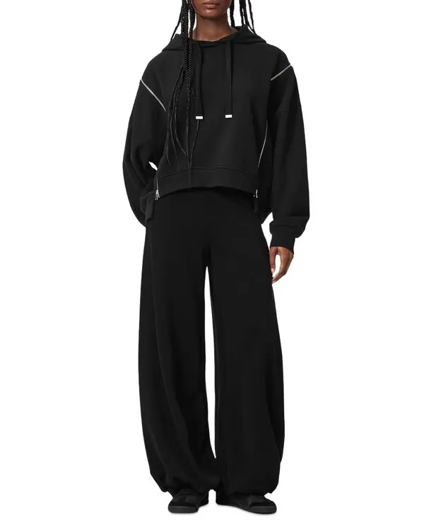 ALLSAINTS Ciara Cropped Hoodie - Black