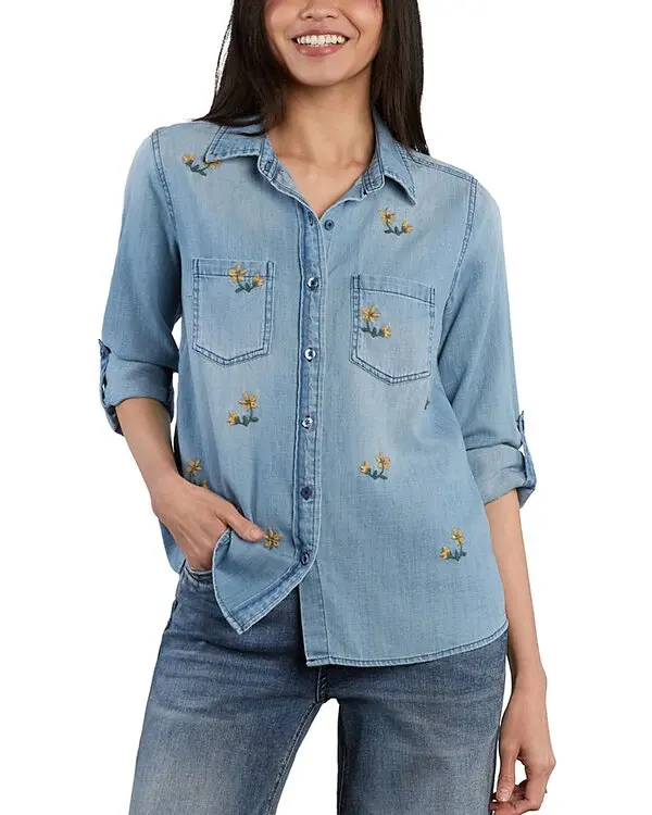 BILLY T Sunny Embroidered Shirt