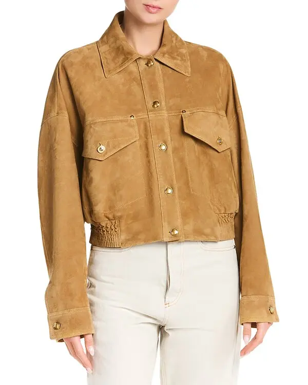 Versace Suede Cropped Jacket