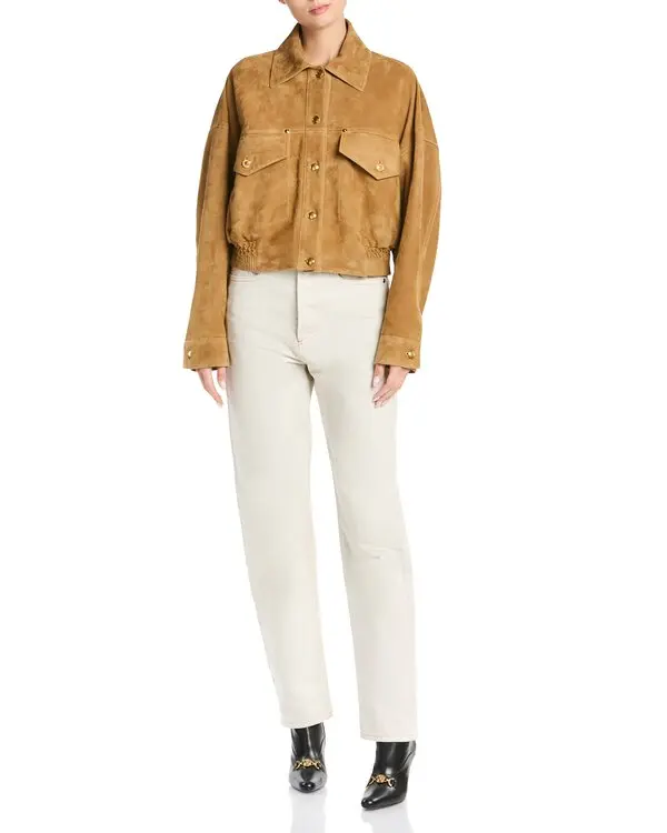 Versace Suede Cropped Jacket