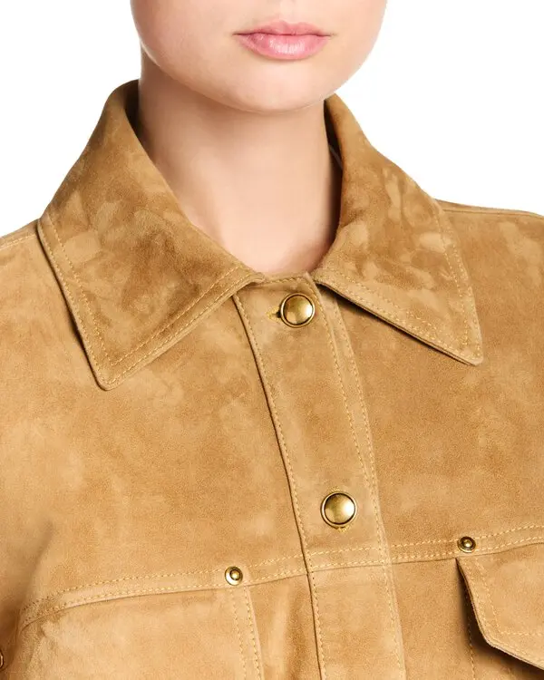 Versace Suede Cropped Jacket