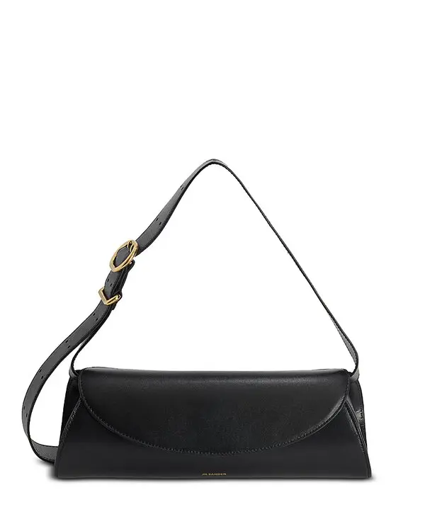 JIL SANDER Cannolo Small Leather Handbag - Black