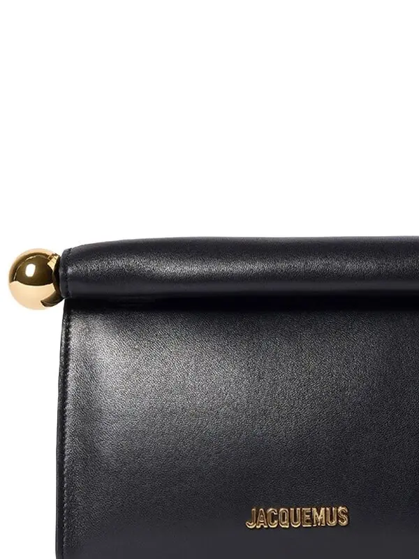 Jacquemus Le Sac Rond Carre Leather Clutch