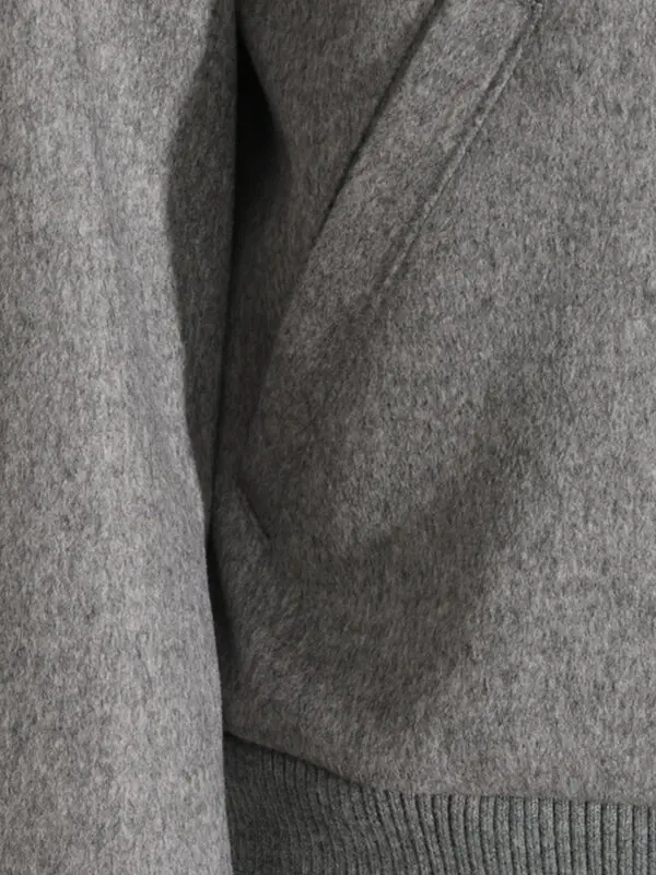 LARDINI Ribbed-trim Wool Bomber Jacket