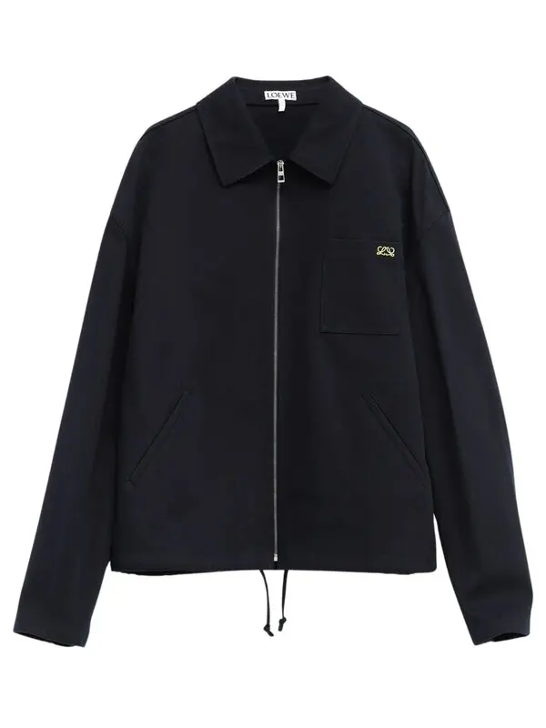 Loewe Zip-up Logo Embroidered Jacket