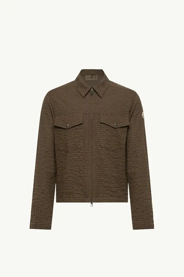 Moncler Micro Madras Flannel Shirt Jacket