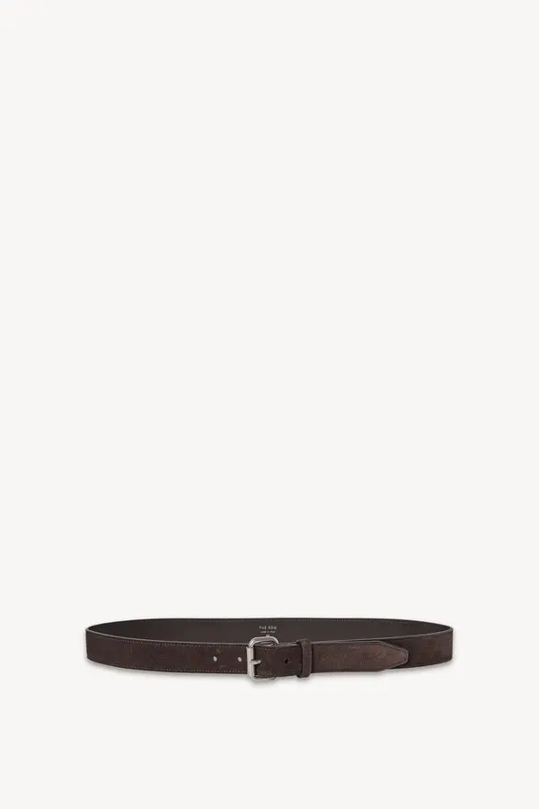 THE ROW Geo Belt - Dark Brown