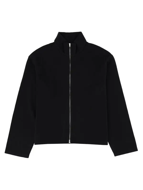Our Legacy Felpa "shrunken" Con Zip - Black