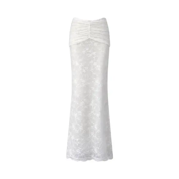OW Selah Lace Maxi Skirt - White