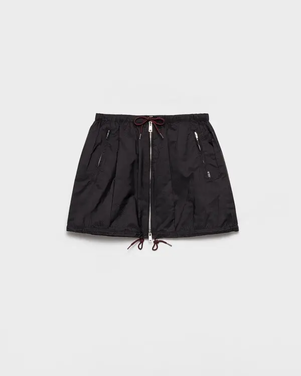 Prada Lightweight Re-nylon Miniskirt - Black